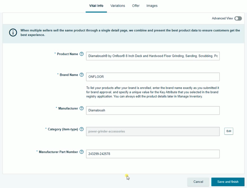 Creating Variations to an Existing Amazon Listing
