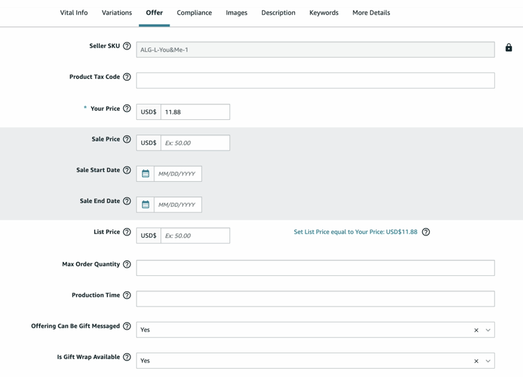 Editing Existing Amazon Listing & Product Information