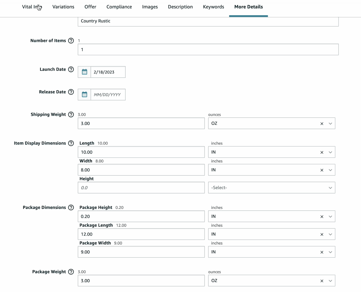 Editing Existing Amazon Listing & Product Information