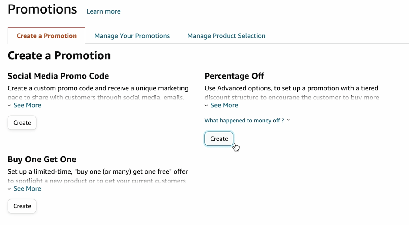 How to Create an Amazon Percentage Off Promotion - BlueTuskr